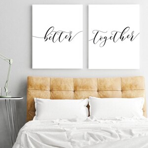 Better Together Decor Wall Art Bedroom Wall Decor Over the - Etsy