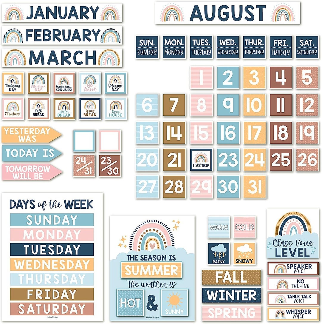 Boho Calendar for Classroom Elementary Classroom Must Haves - Classroom ...