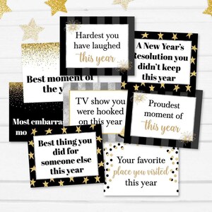 New Years Eve Party Reflection Questions Template Conversation Cards ...
