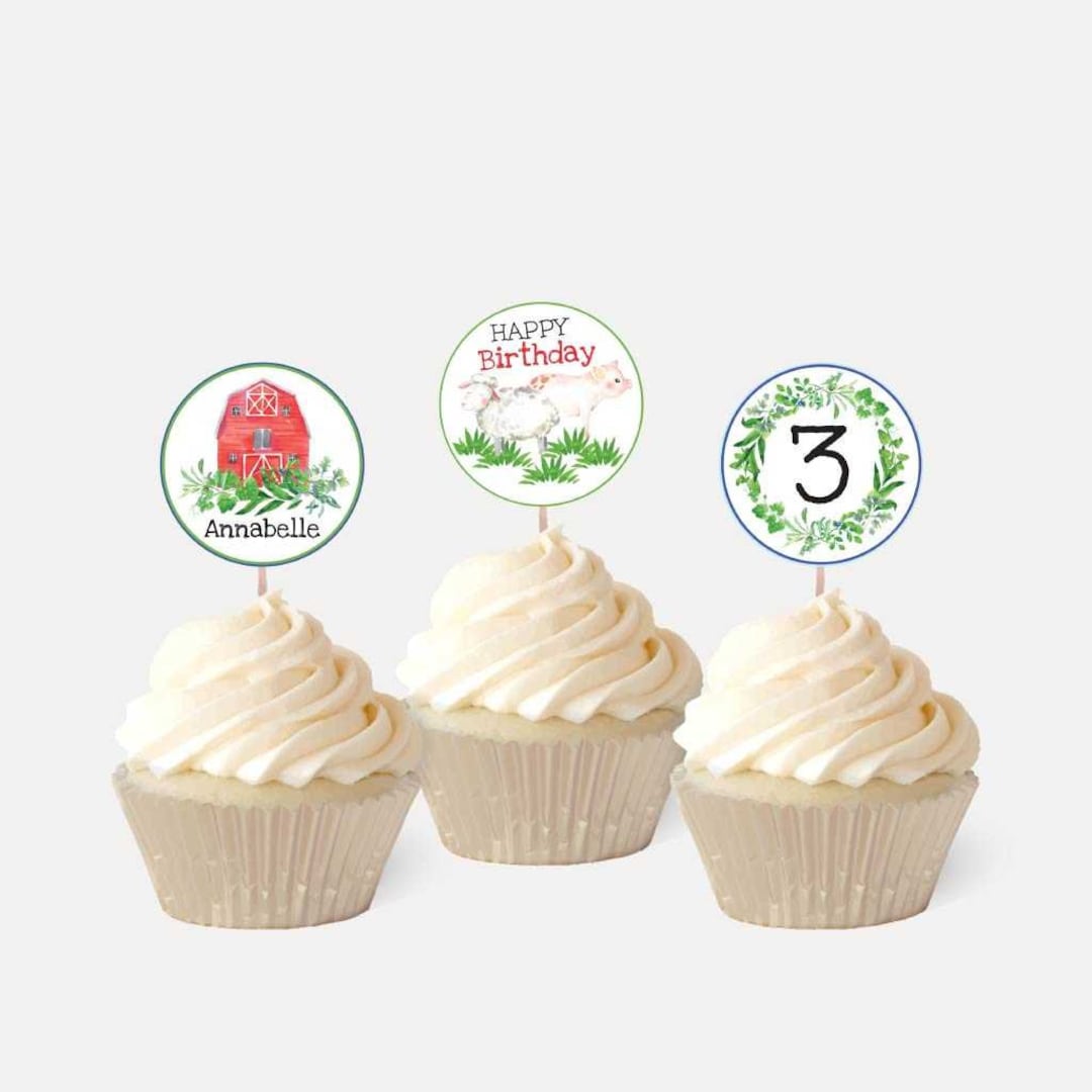 Field Football Kids Party Cupcake Topper Template - Name Cupcake ...