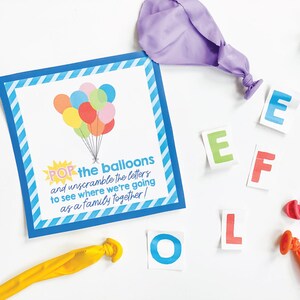 Balloon Pop Scavenger Hunt for Kids Printable, Editable Indoor Treasure ...