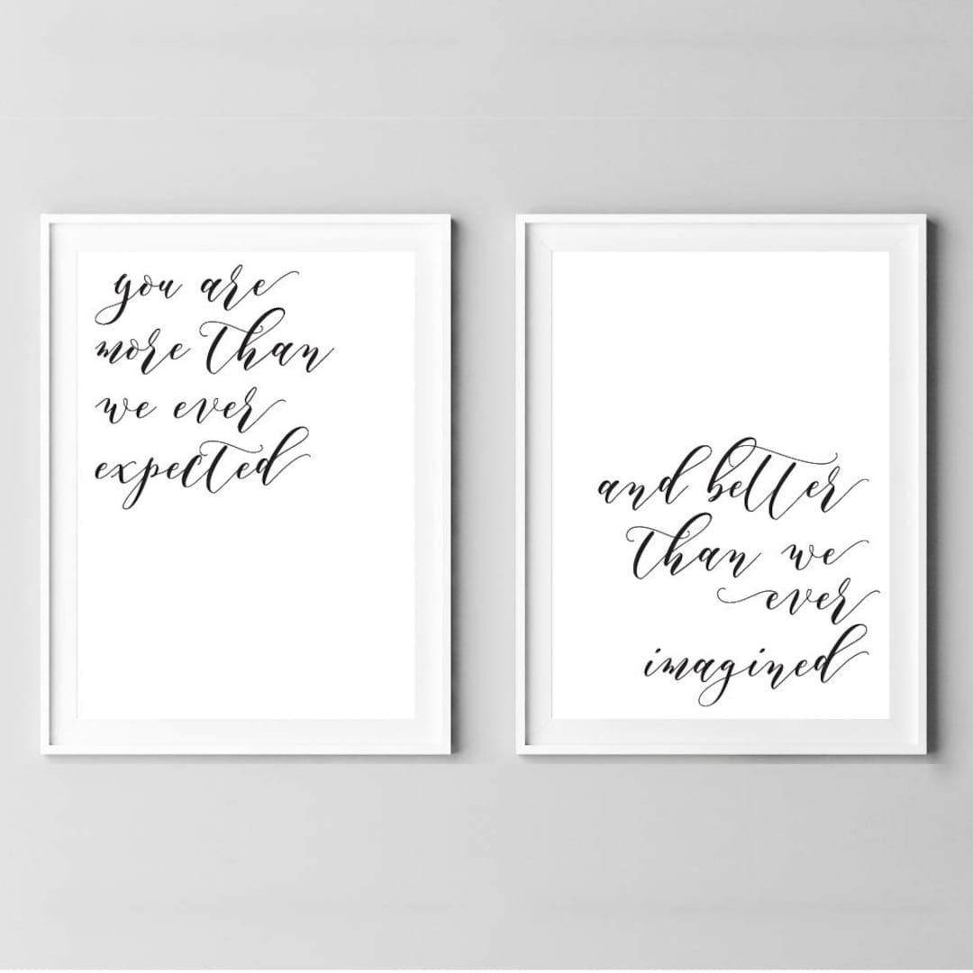 You Are More Than We Ever Expected, Wall Art Print, Motivational Wall ...