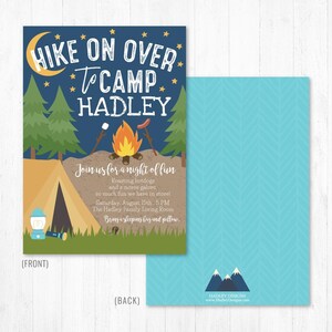 Family Camping Invitation Printable, Editable Summer Camp Invite ...