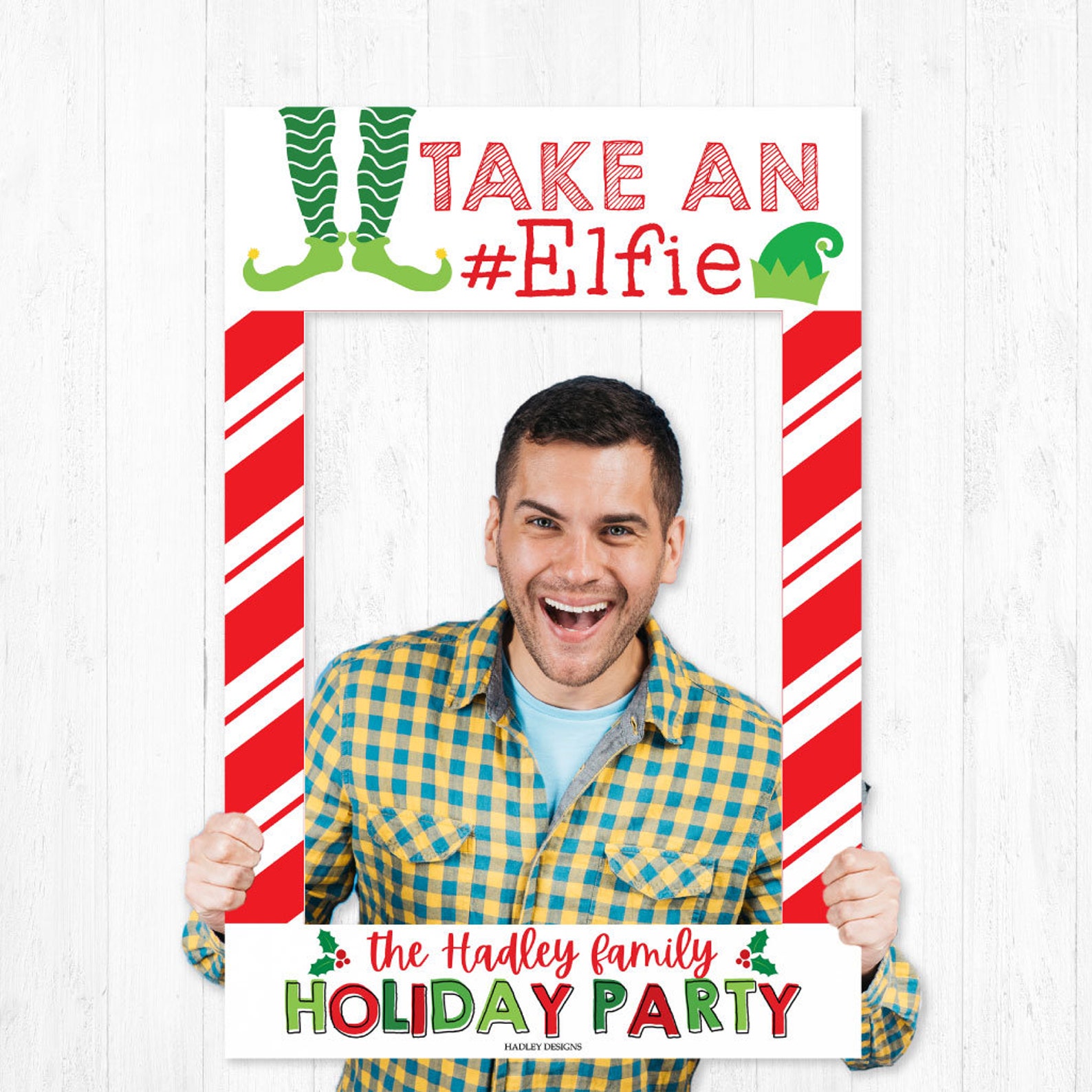 Christmas Photo Fram Prop Template - Elfie Selfie, Elf Frame, Take an ...