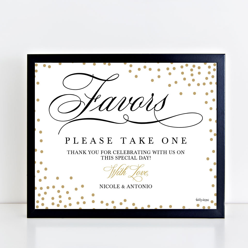Favor Sign Template Printable Favor Sign Custom Favor Sign - Etsy