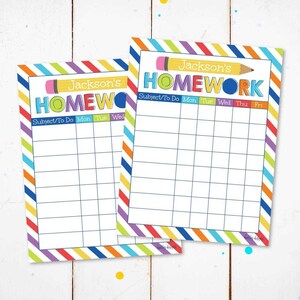 Weekly Chart for Kids, Printable Goal Planner, Printable Goal Tracker ...