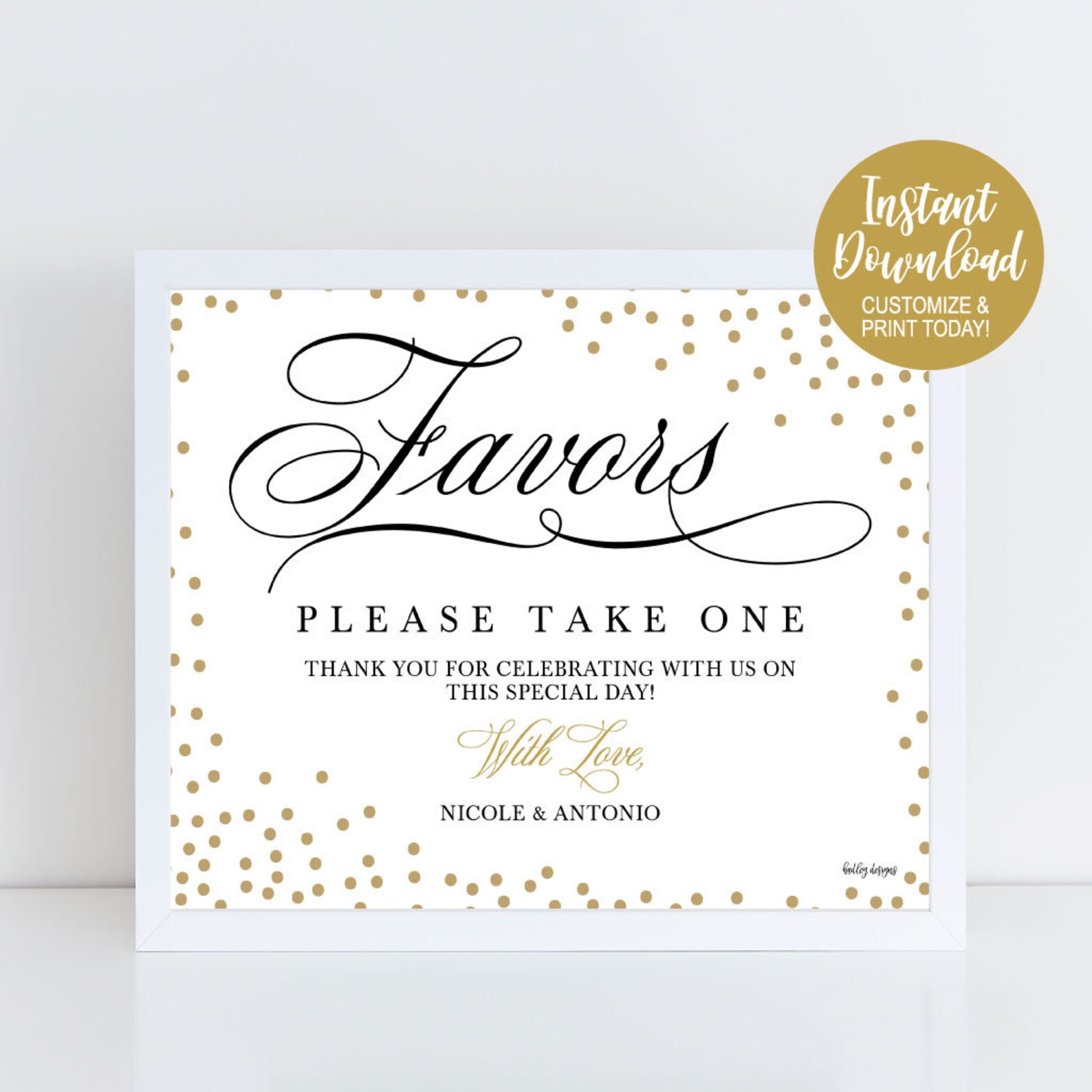 Favor Sign Template Printable Favor Sign Custom Favor Sign - Etsy