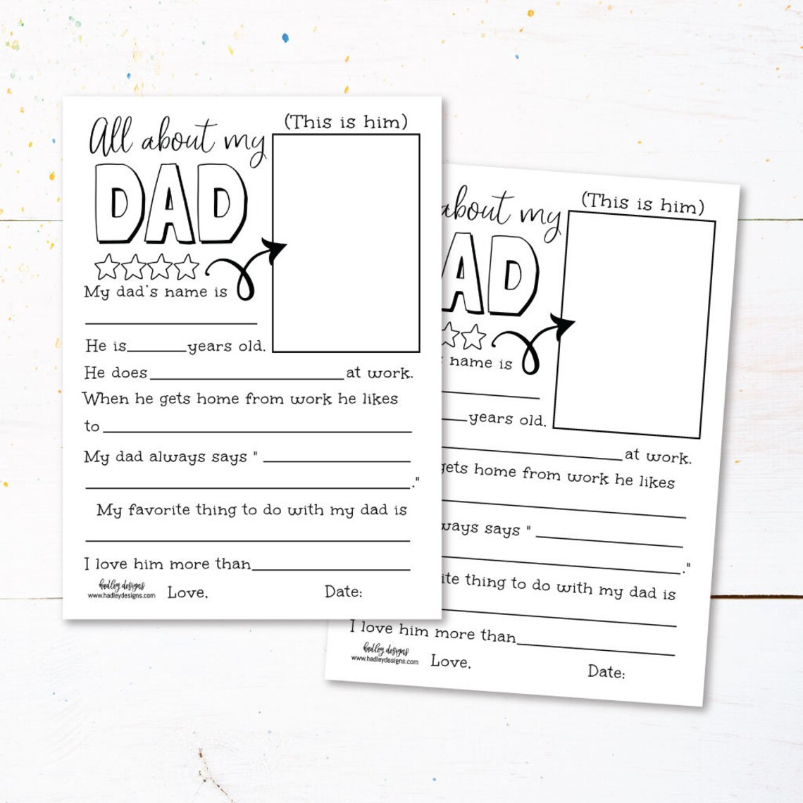 Father's Day Survey Dad Question Greeting Card | Etsy