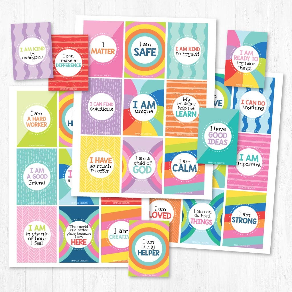 Positive Affirmation Cards for Kids Printable Encouragement - Etsy