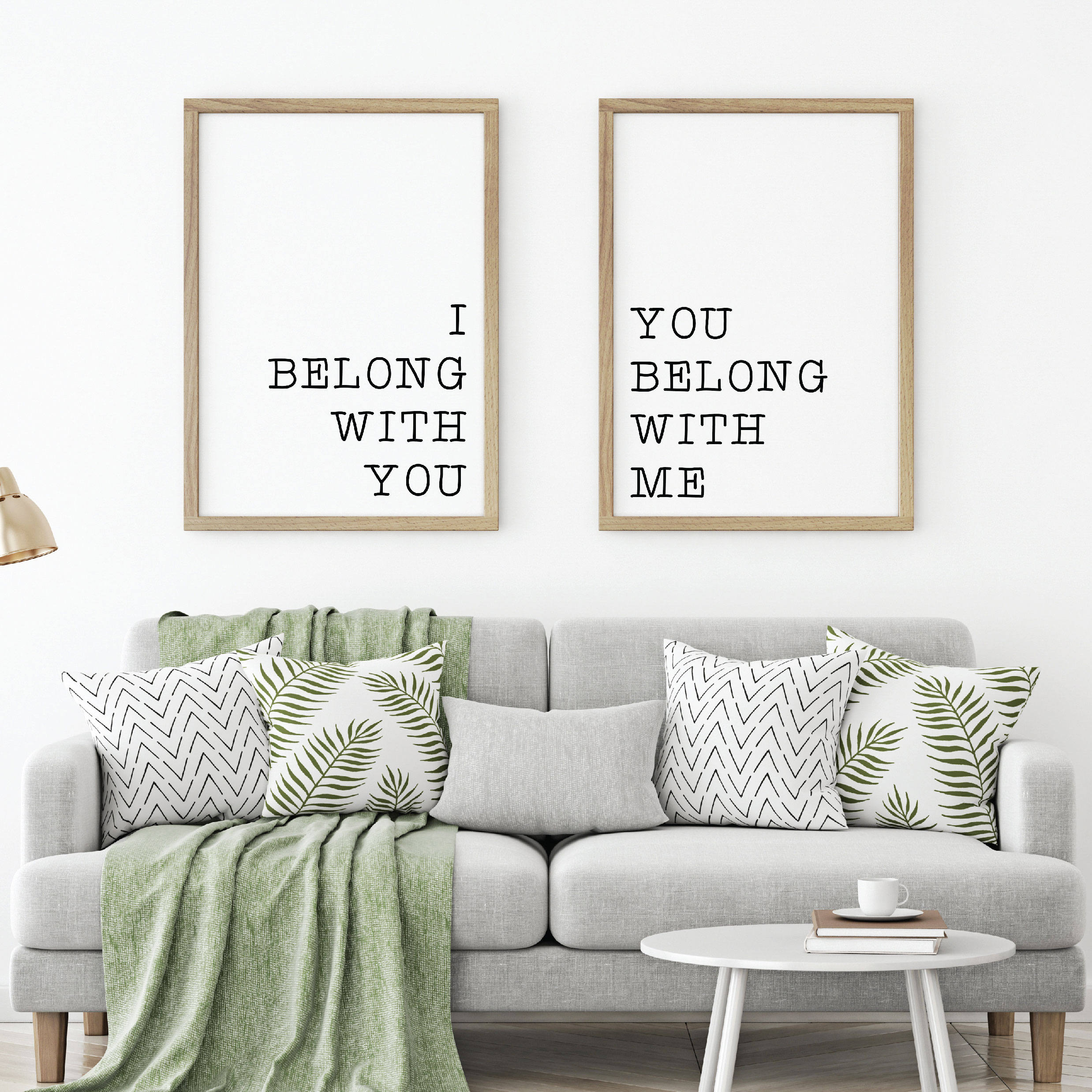 I Belong With You You Belong With Me Printable Sign Set - Etsy Australia