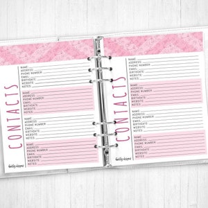 Address Book Template Cute Address Book Printable, Address Book Inserts ...