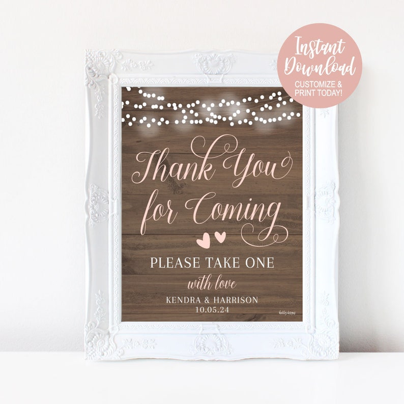 Favor Sign Template Printable Favor Sign Custom Favor Sign - Etsy