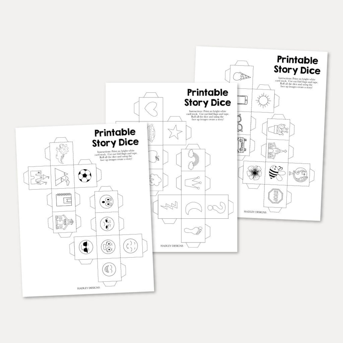 Story Dice Pretend Play Printables Pretend Play Set Story - Etsy