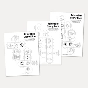 Story Dice, Pretend Play Printables, Pretend Play Set, Story Box, Story ...