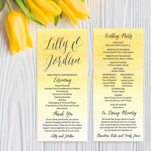 Instant Download Wedding Program, Wedding Program Thank You From the ...