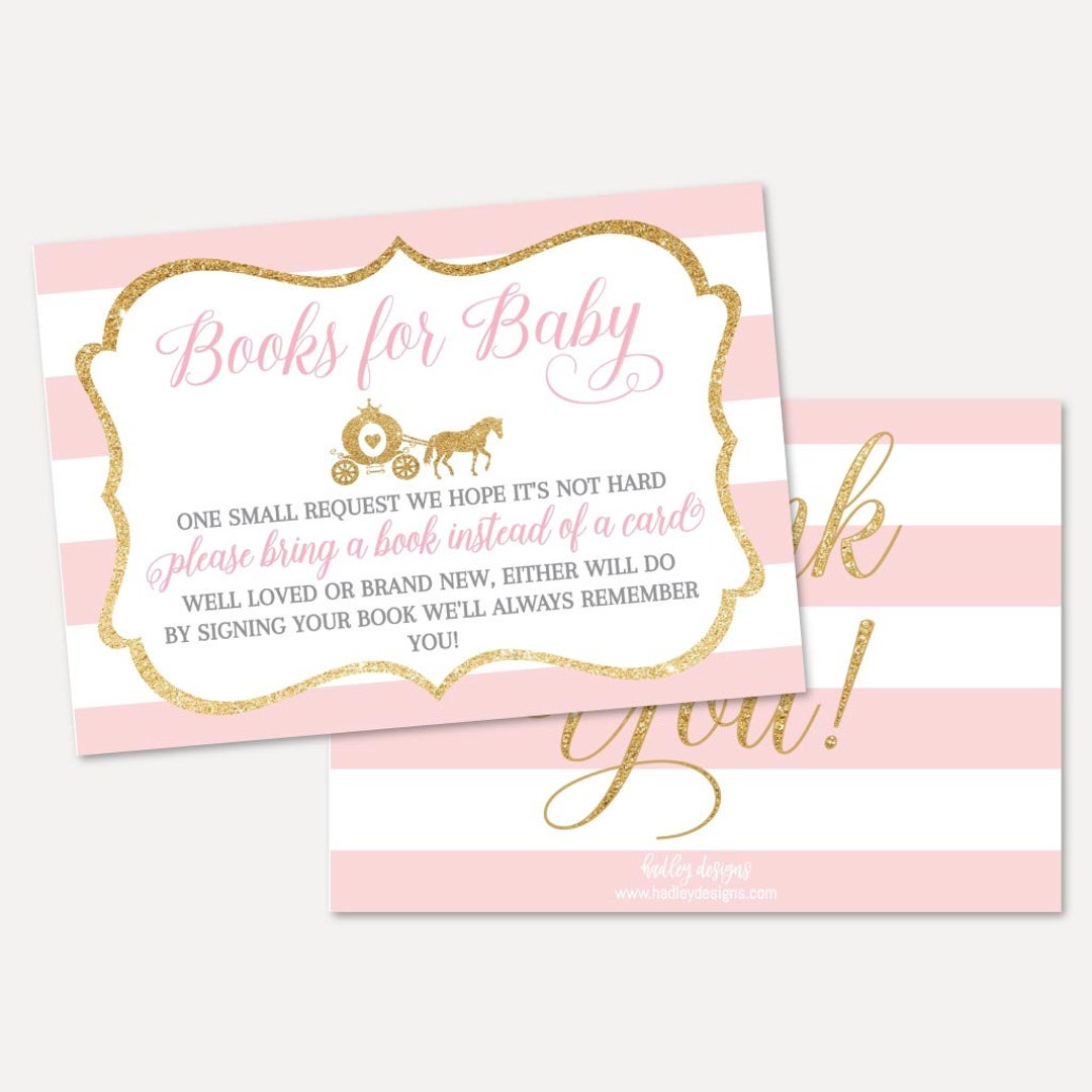 Princess Baby Shower Book Request Template - Baby Shower Games ...
