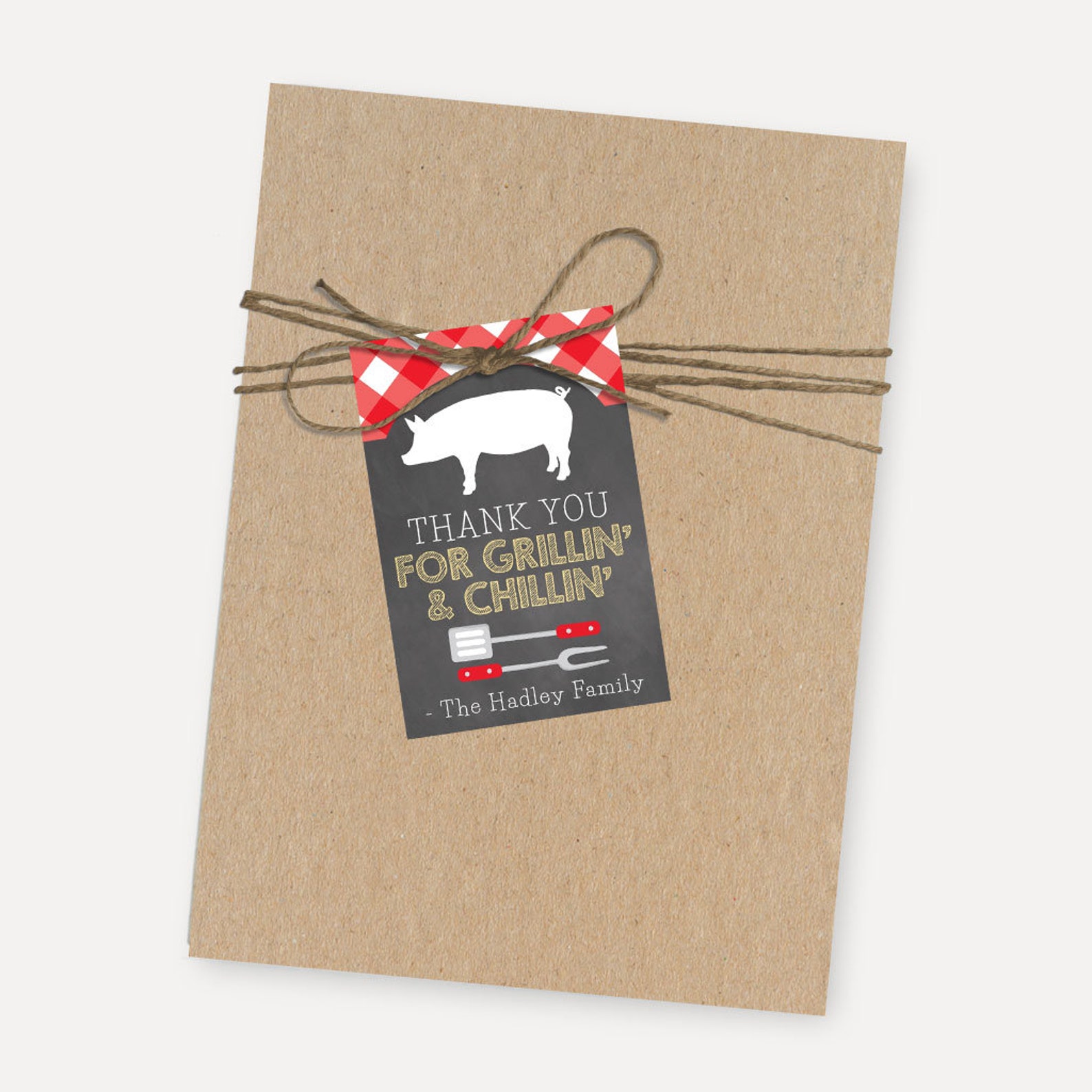 Editable Summer BBQ Gift Tag Template, Memorial or Labor Day BBQ Party ...