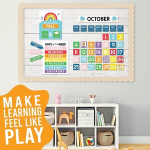 Colorful Classroom Calendar Set Bulletin Board Sets for Teachers ...