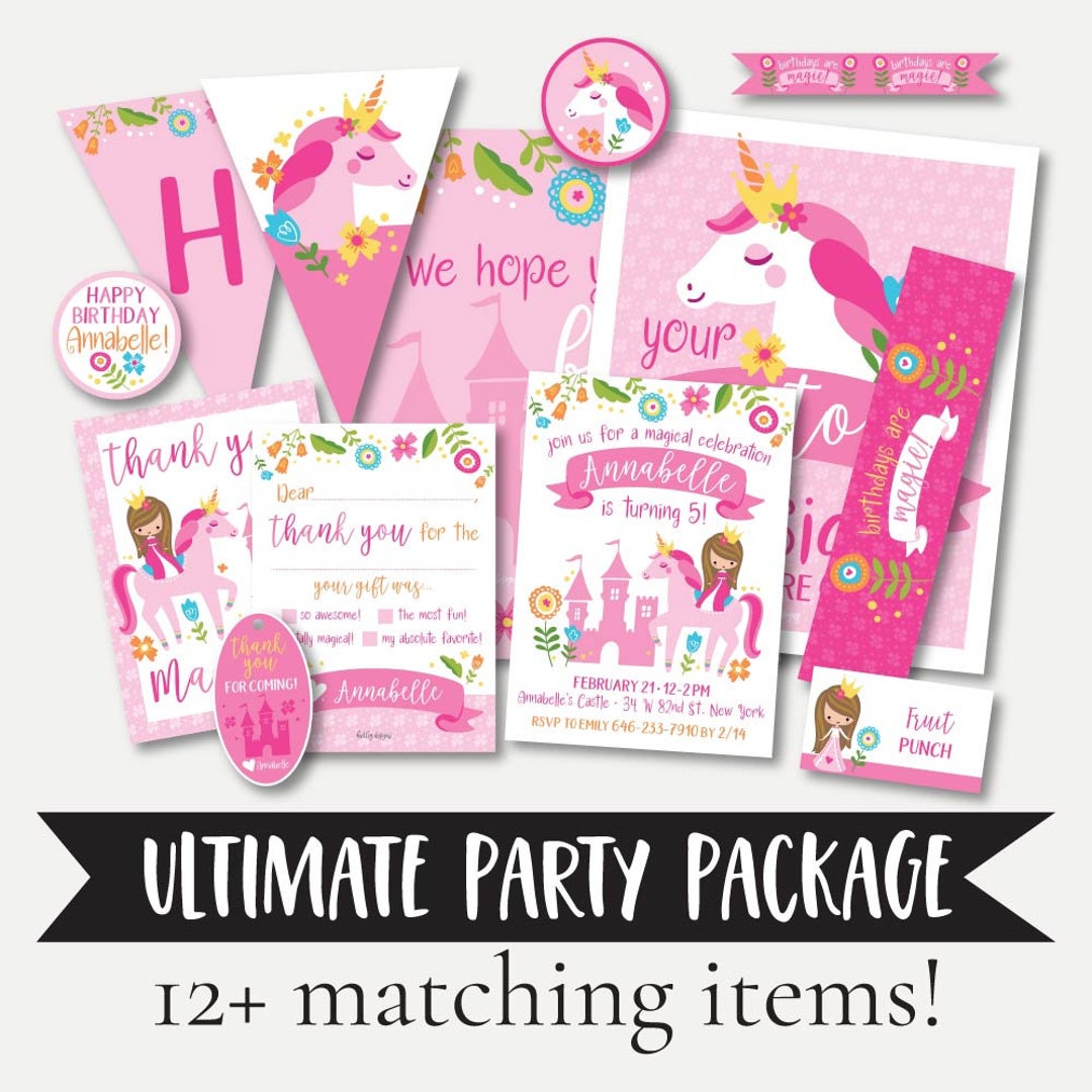Princess Kids Party Complete Package Template - Birthday Party ...