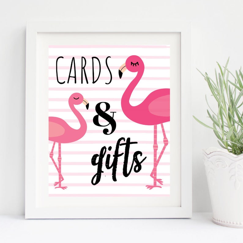 Flamingo Baby Shower Gifts Sign Template - Affordable Baby Shower, Baby ...