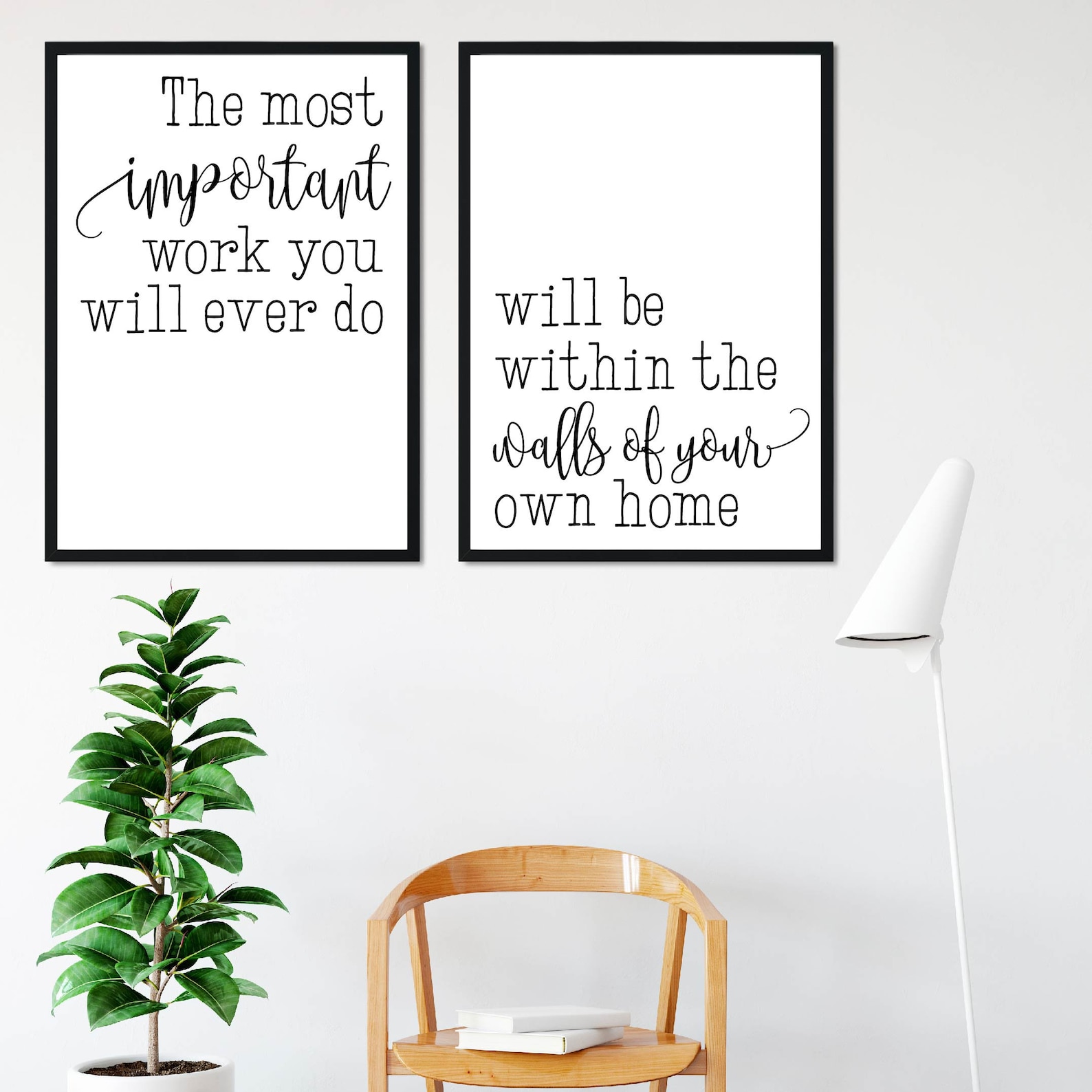The Most Important Work You Home Sign, Wall Art Print, Motivational ...