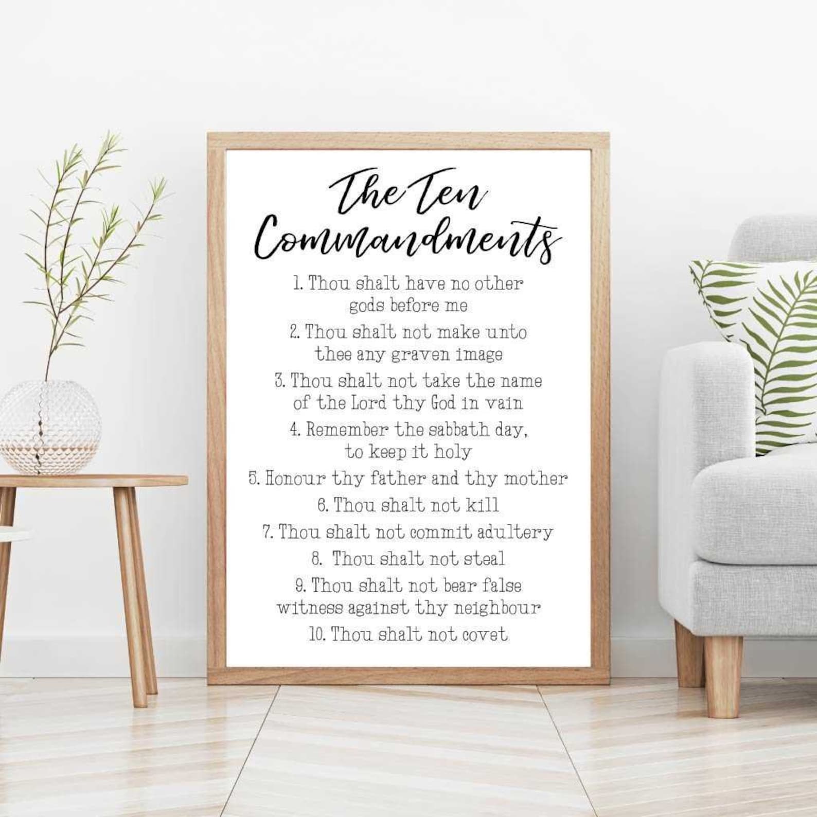 The Ten Commandments Wall Art Template the Ten Commandments - Etsy