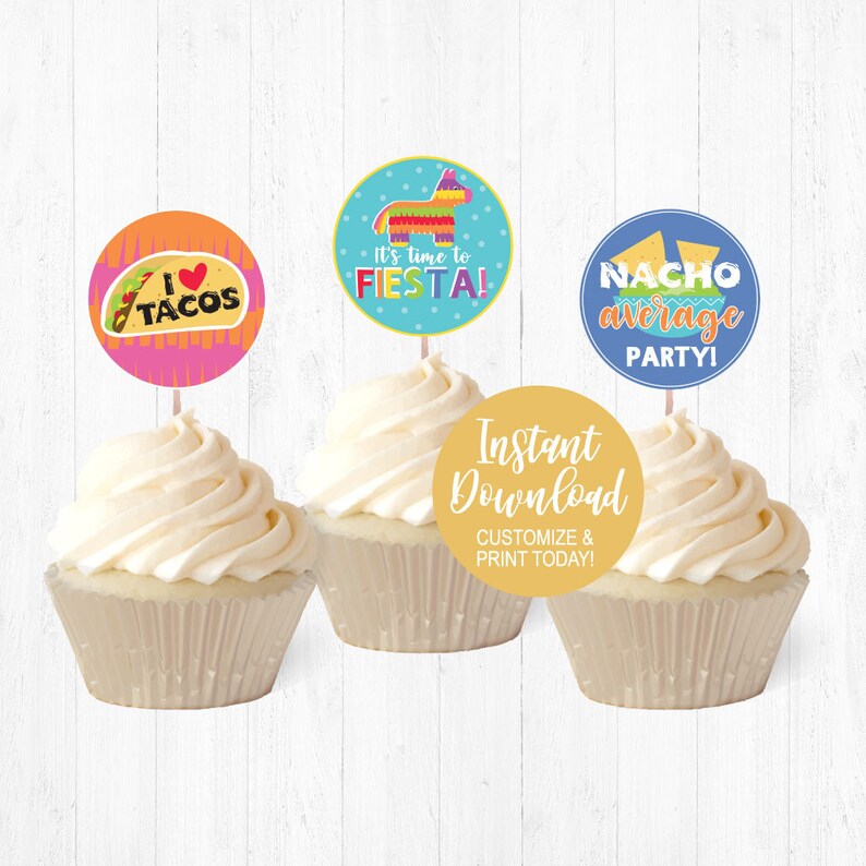 Personalized Taco Tuesday Party Accessories Templates Digital - Etsy