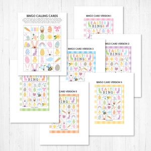 Easter Bingo Game Template - Holiday Bingo Kids, Holiday Bingo Cards ...