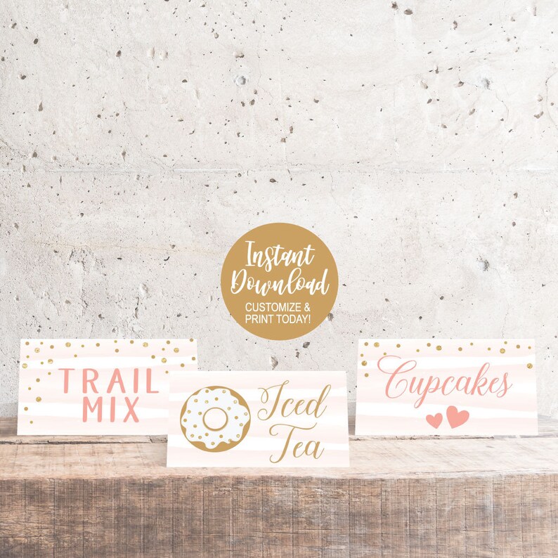 Printable Food Tent Cards Food Tent Labels Editable - Etsy
