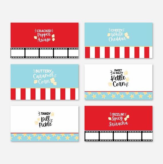 Popcorn Label Template