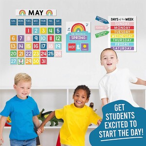 Colorful Classroom Calendar Set Bulletin Board Sets for Teachers ...