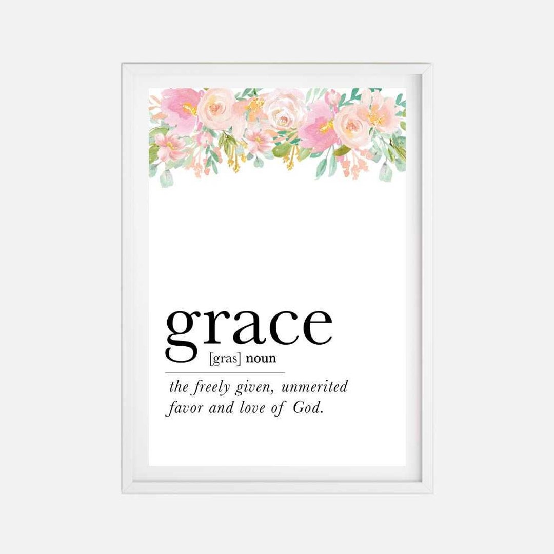 Floral Grace Definition Wall Art Template - Floral Grace Definition ...