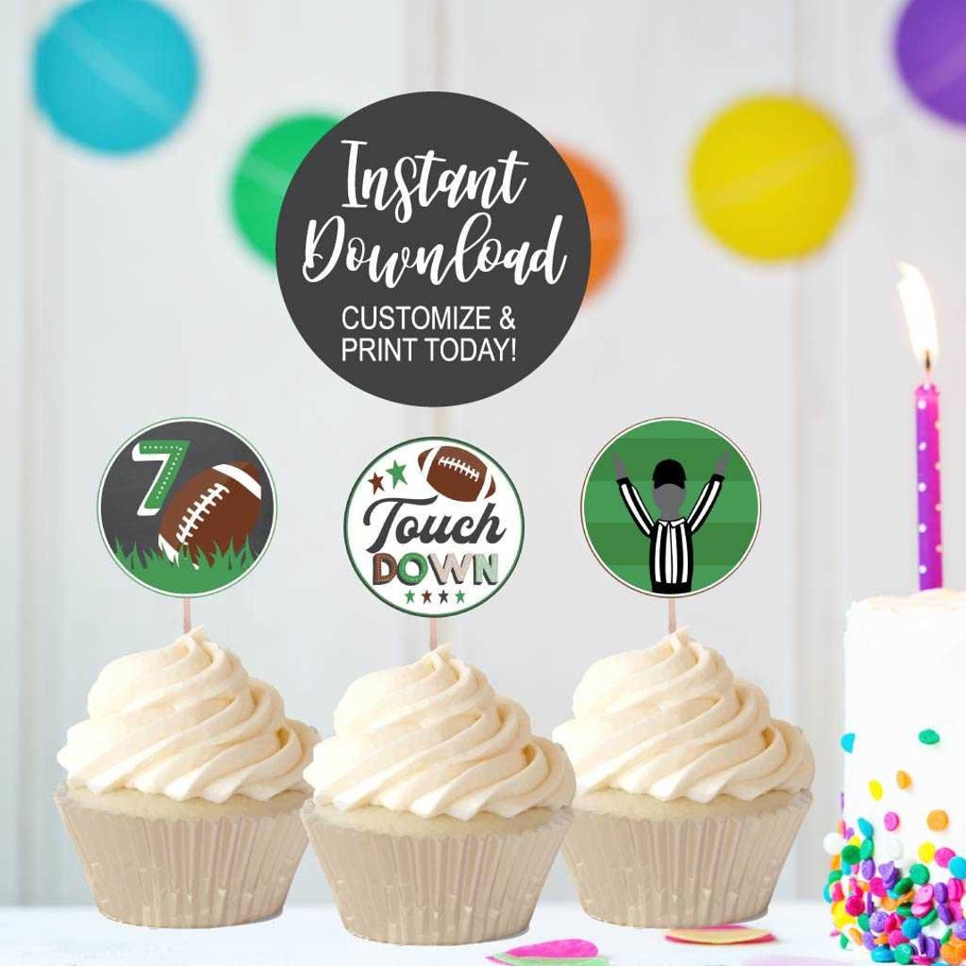 Cupcake Topper Instant Download Printable Party Decorations - Etsy