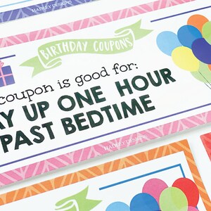 Printable Birthday Coupon Template, Editable Gift Voucher Idea, DIY ...