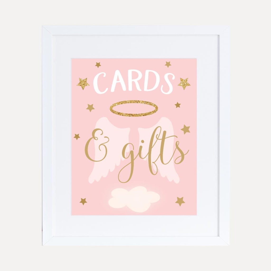 Angel Girl Baby Shower Gifts Sign Template Affordable Baby | Etsy