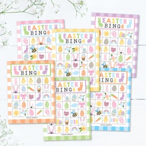 Easter Bingo Game Template - Holiday Bingo Kids, Holiday Bingo Cards ...