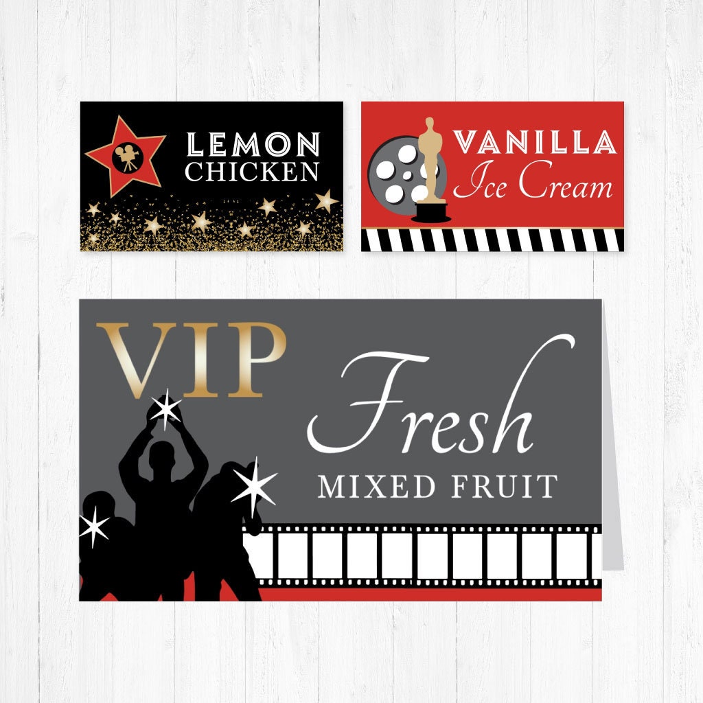 VIP Kids Party Food Tent Cards Template, Editable Food Tent Card ...
