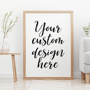 Printable Personalized Art, Custom Wall Sign, Your Own Custom Sign ...