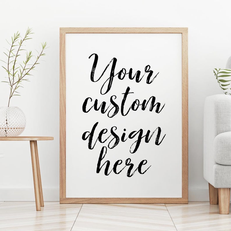 Your Custom Design Here Home Decor Sign Template customize | Etsy