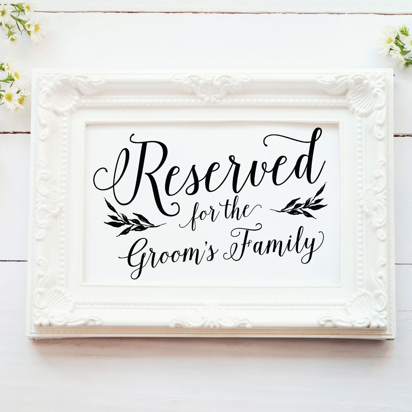 Printable Wedding Reserved Signs Rustic Ceremony Reserved | Etsy