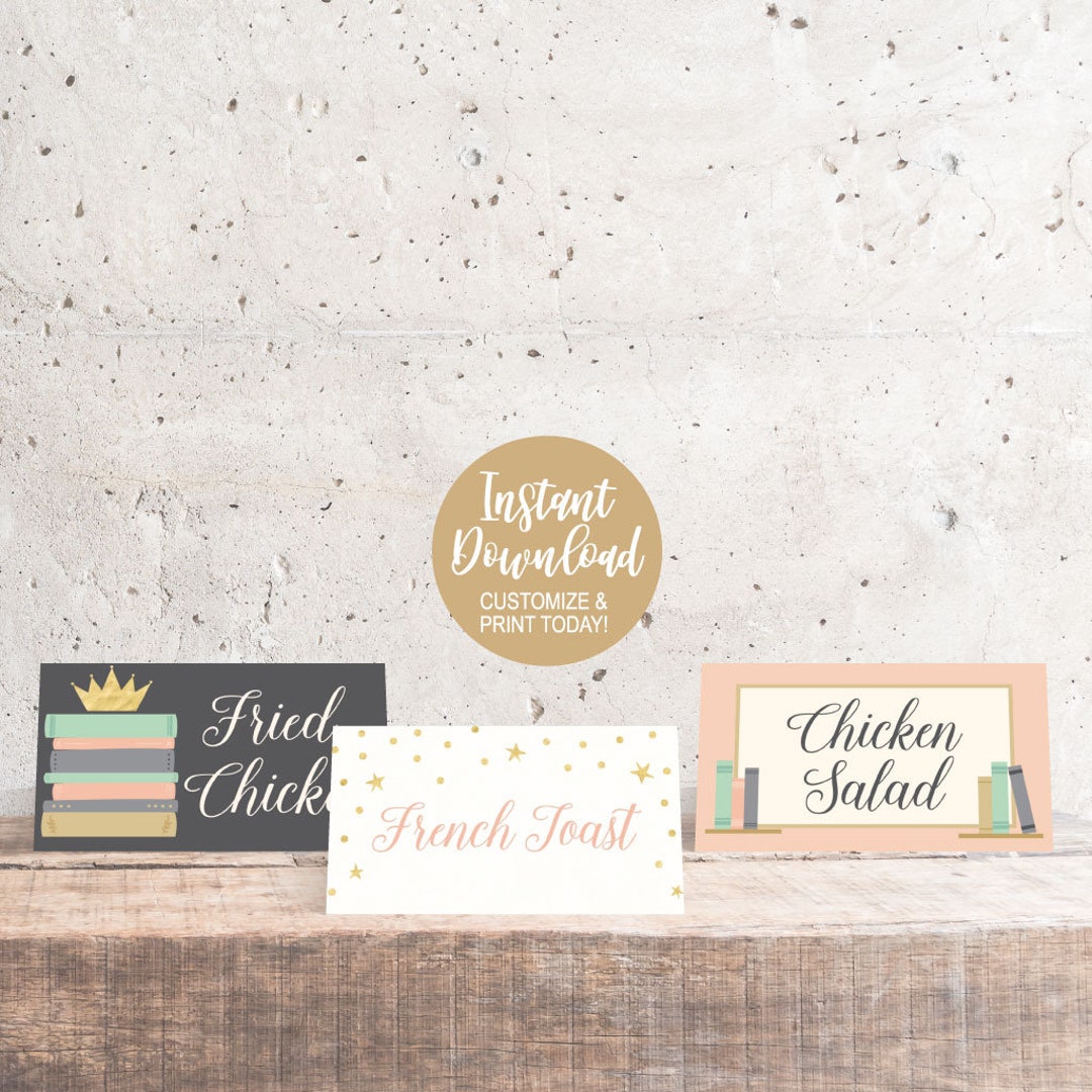 Editable Food Labels, Food Labels Printable, Printable Buffet Tags ...