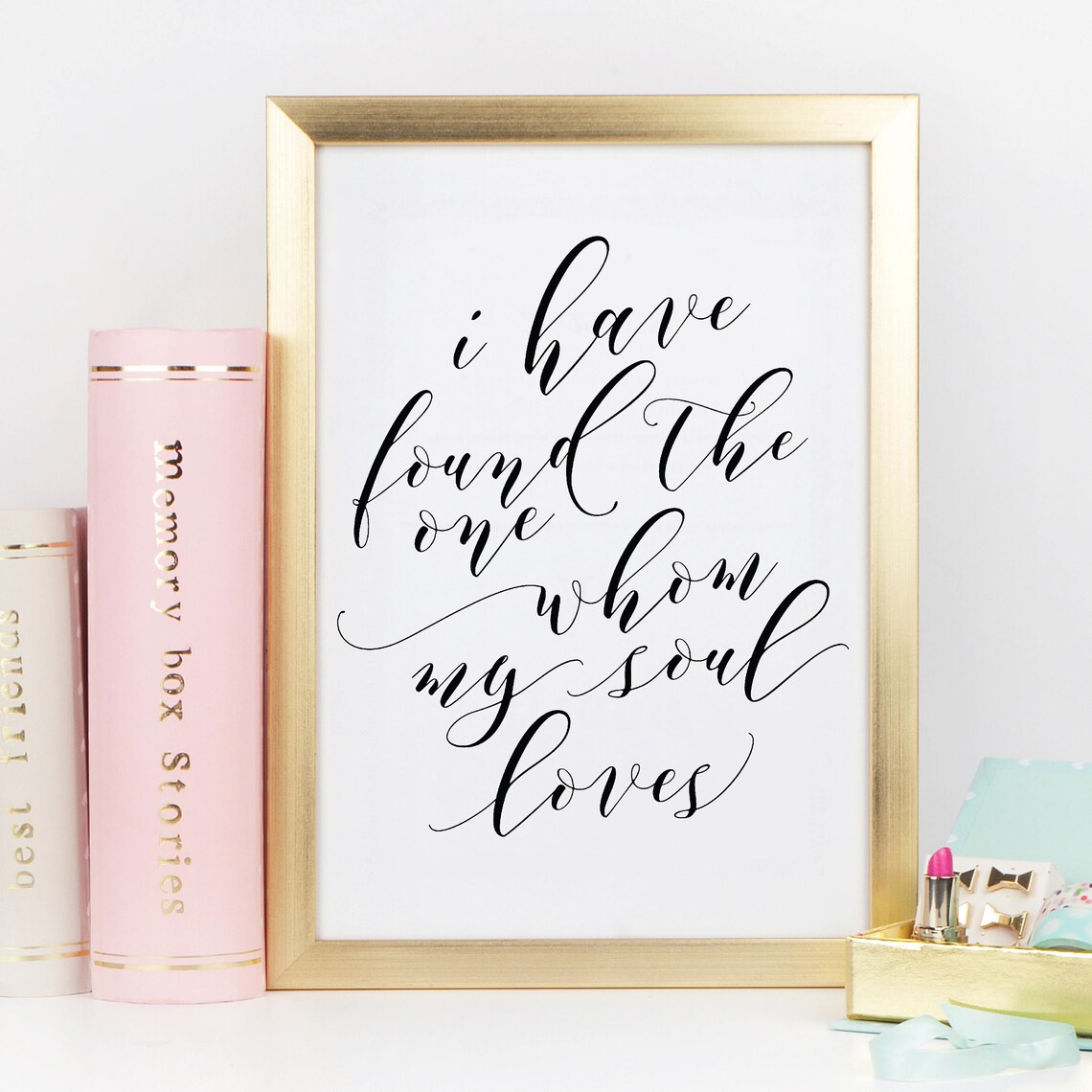 I've Found the One Whom My Soul Loves Printable Sign Set, Minimalist ...