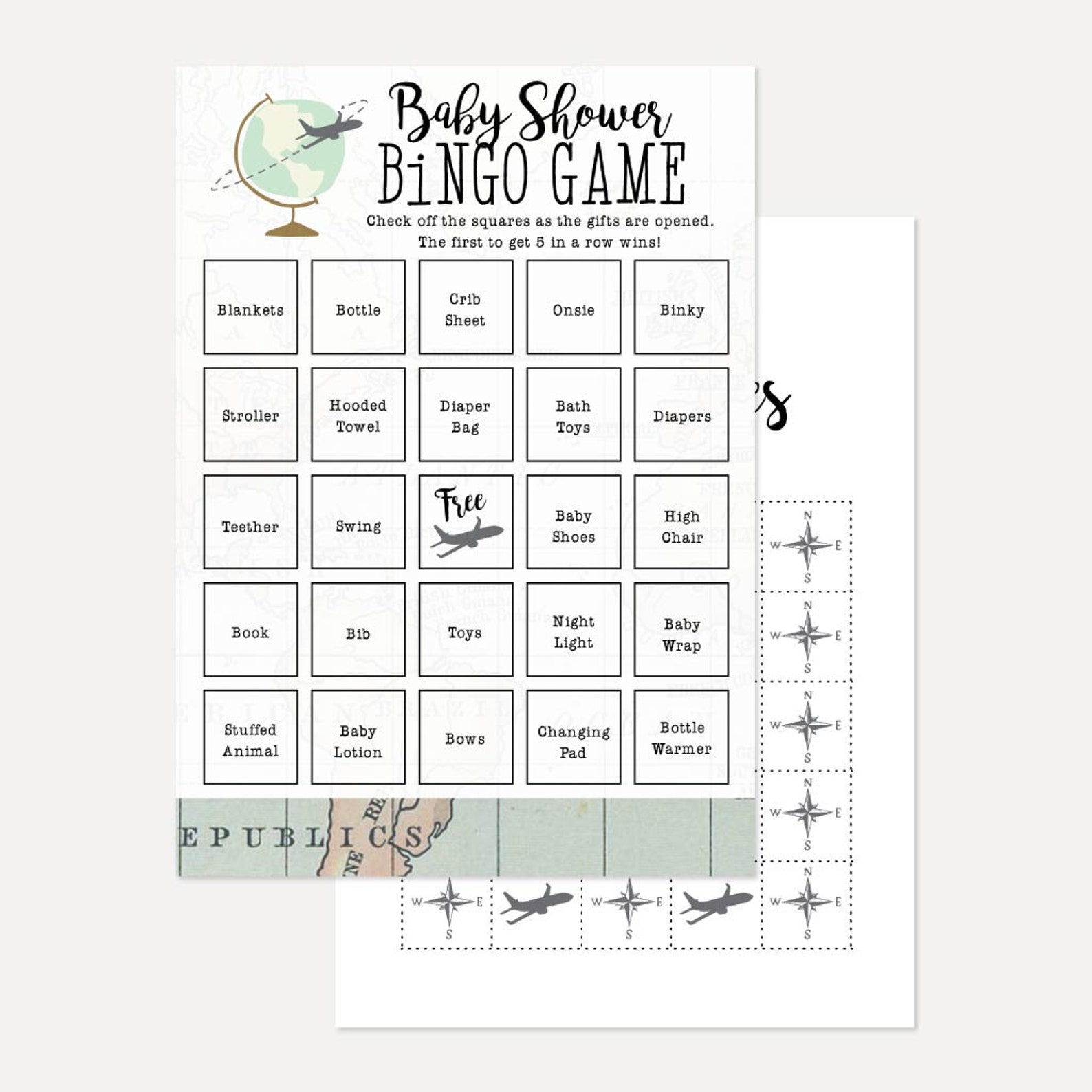 Editable Baby Shower Bingo Baby Shower Game Printable Baby - Etsy