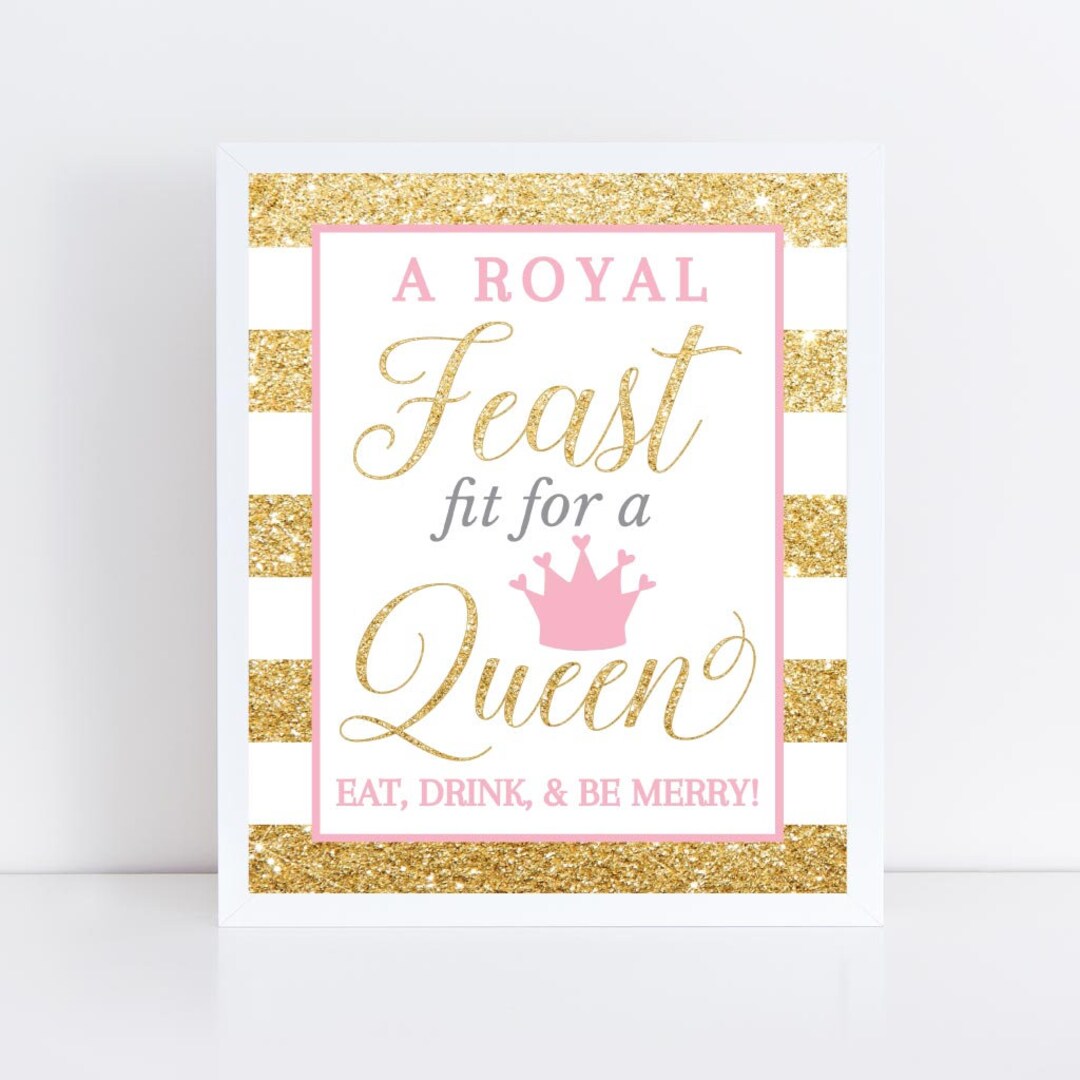 Princess Baby Shower Food Sign Template Personalized Welcome Sign, Baby ...