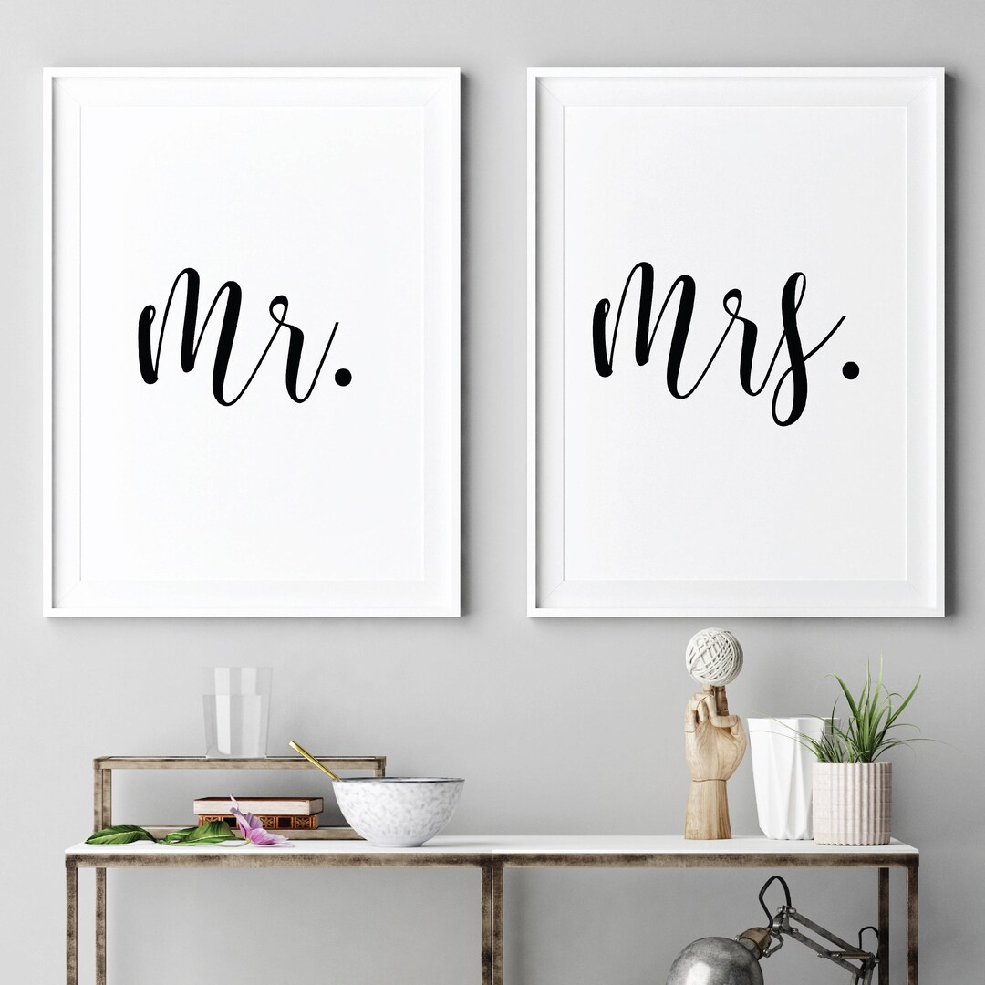 Mr. and Mrs. Printable Sign Set, Hadley Designs, Love Quote ...