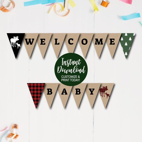 DIY Printable Banner Editable Banner Template DIY Pennant - Etsy