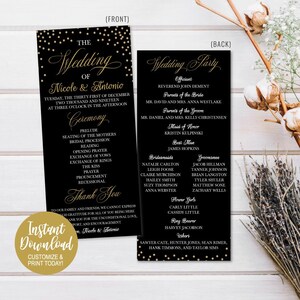 Wedding Program Thank You Template, Wedding Program Ideas Wording ...