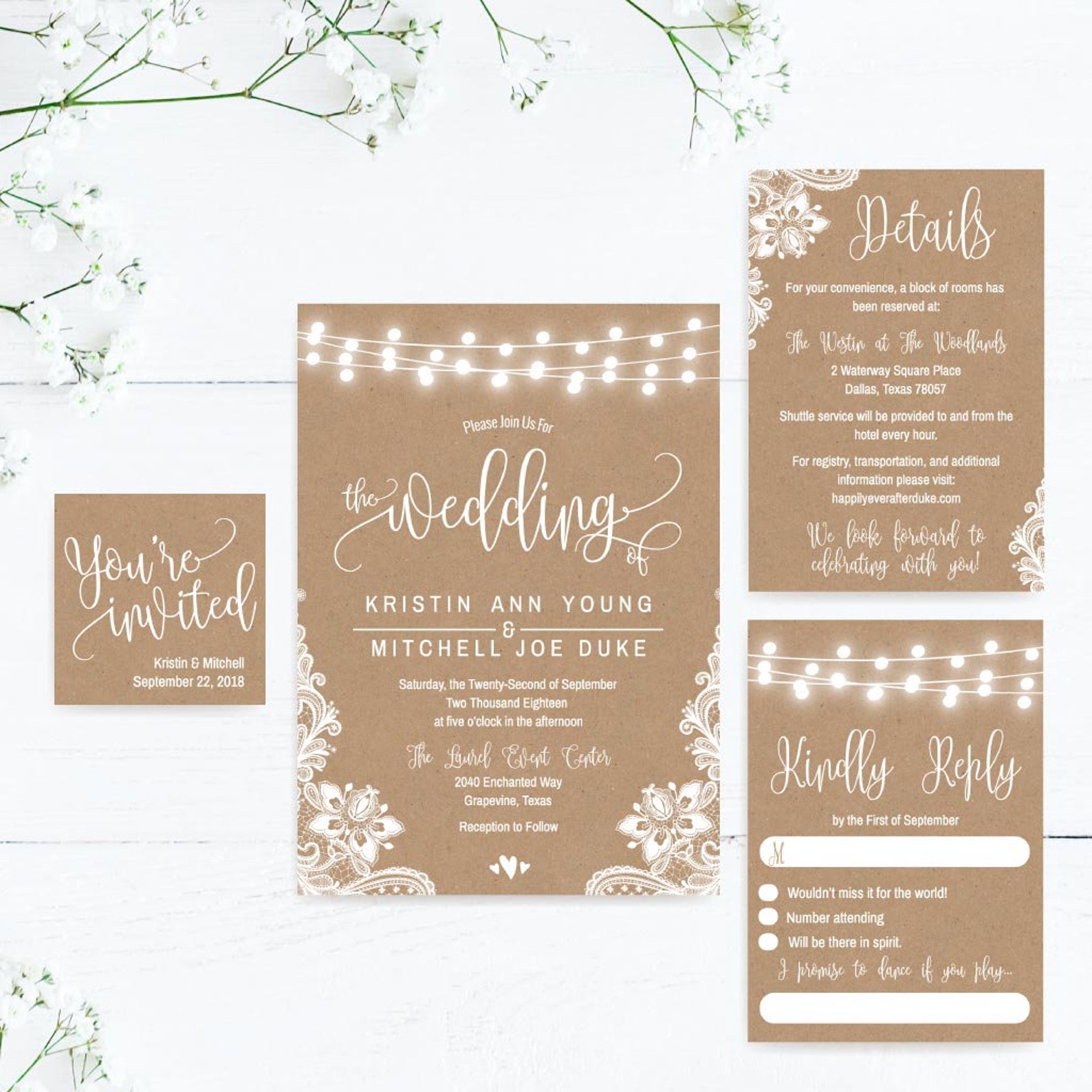 Printable Wedding Invitations Packages, Wedding Invitations Sets Cheap ...