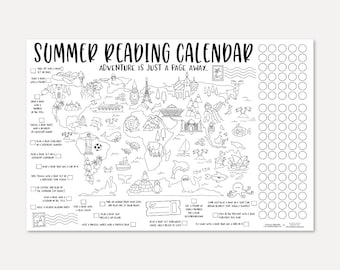 Summer Reading Challenge Printable for Kids/ PDF / Digital - Etsy