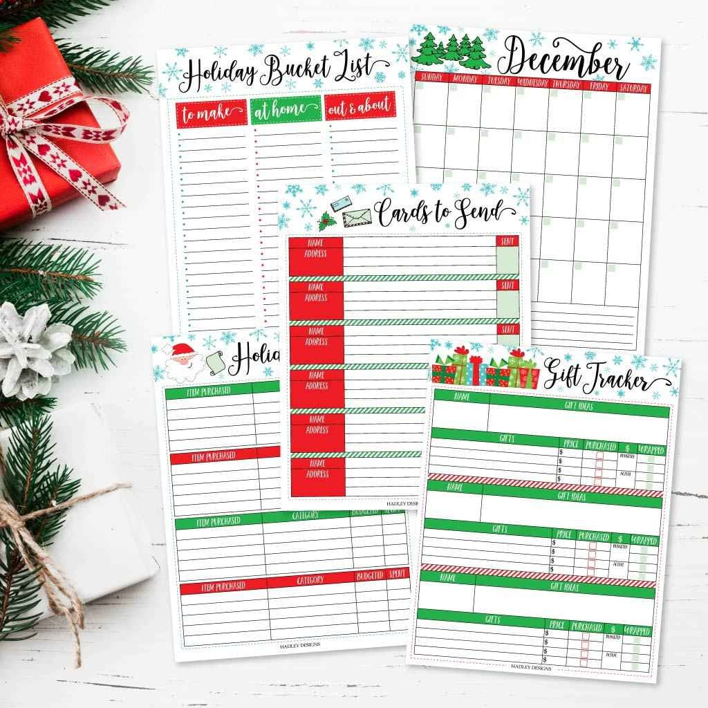 Holiday Planner Template printable Gift Tracker 2018 - Etsy